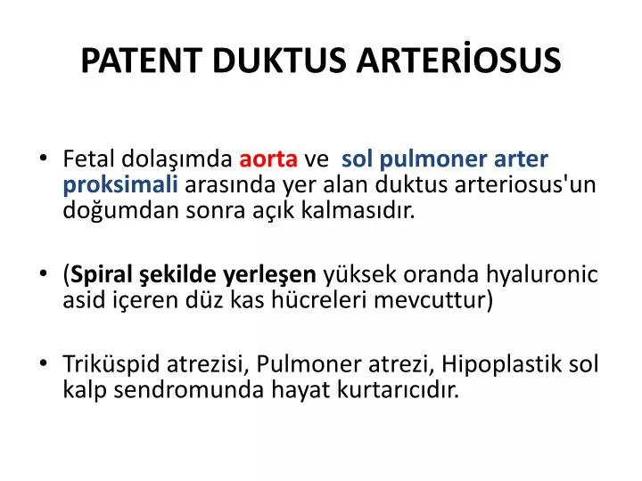 PPT - PATENT DUKTUS ARTERİOSUS PowerPoint Presentation, free download ...