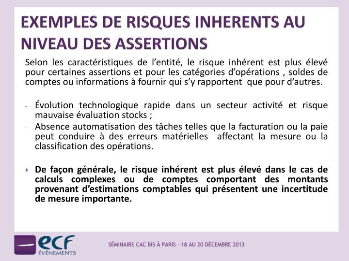 PPT - EVALUATION DU CONTRÔLE INTERNE POUR APPRECIER LE RISQUE D’AUDIT ...
