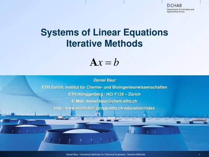 Ppt Systems Of Linear Equations Iterative Methods Powerpoint Presentation Id1945654 0961