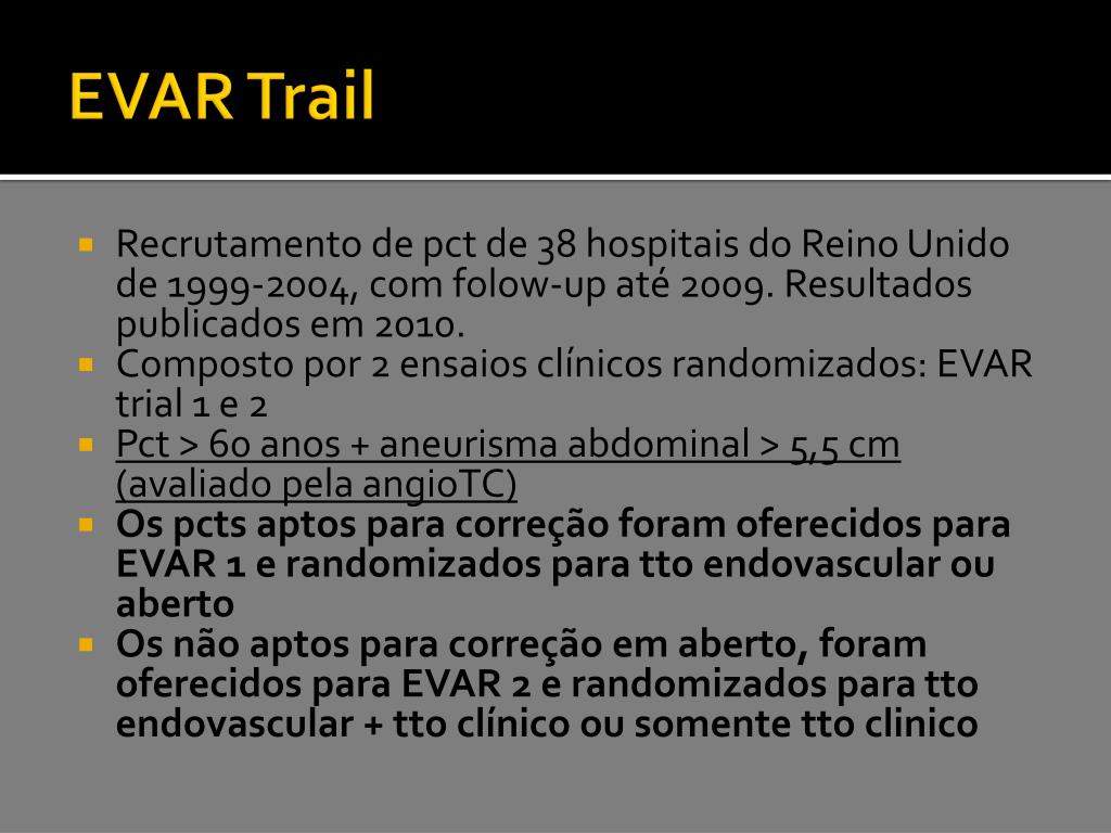 PPT - Resultados e técnicas do tratamento endovascular de doenças da ...
