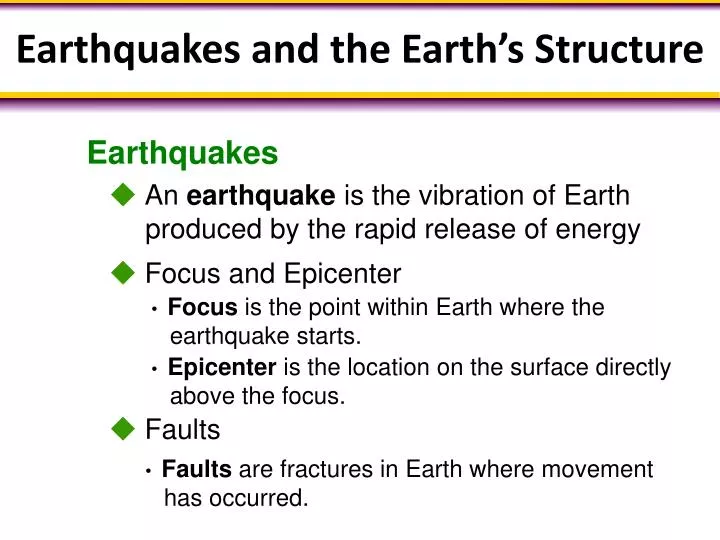 PPT - Earthquakes and the Earth’s Structure PowerPoint Presentation ...