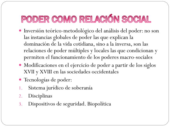 PPT - El concepto de poder desde la perspectiva de Michel Foucault ...