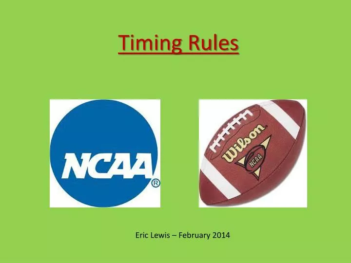 PPT - Timing Rules PowerPoint Presentation, free download - ID:1948123