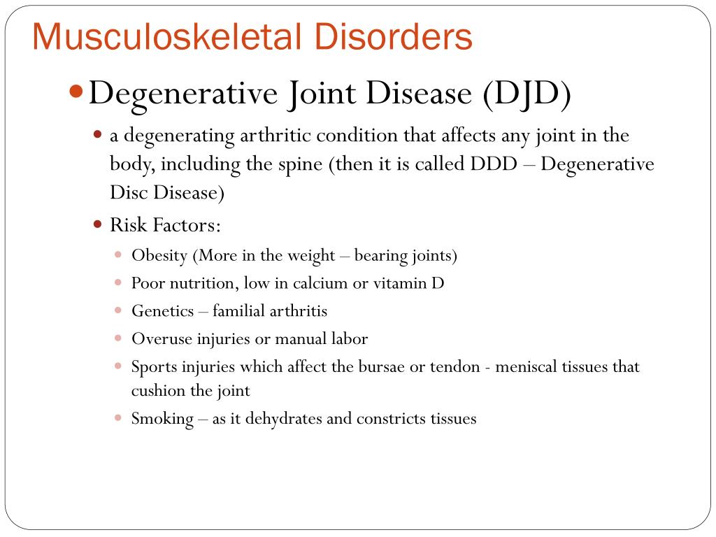 Ppt Musculoskeletal Disorders Part Ii Powerpoint Presentation Free