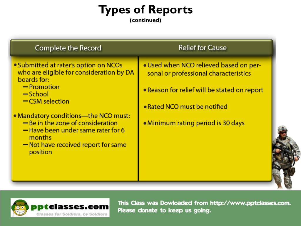 PPT - Noncommissioned Officer Evaluation Report (NCOER) Counseling ...
