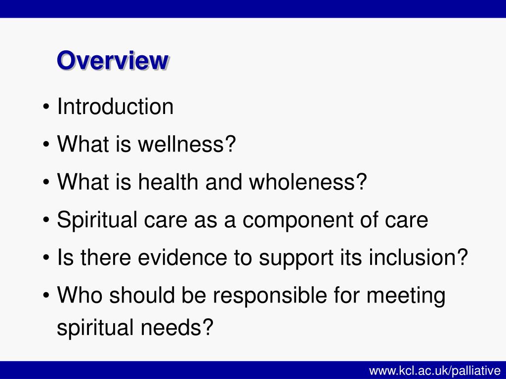 PPT - Wellness, wholeness and spiritual care PowerPoint Presentation ...