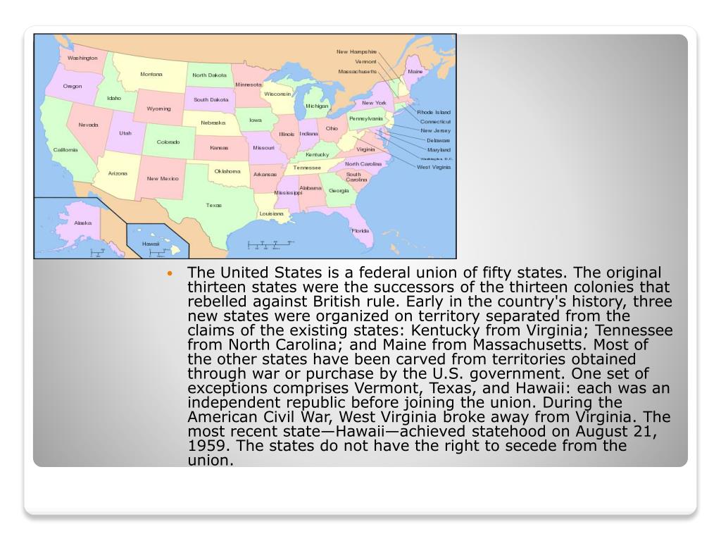 PPT - Political divisions of the United States PowerPoint Presentation ...