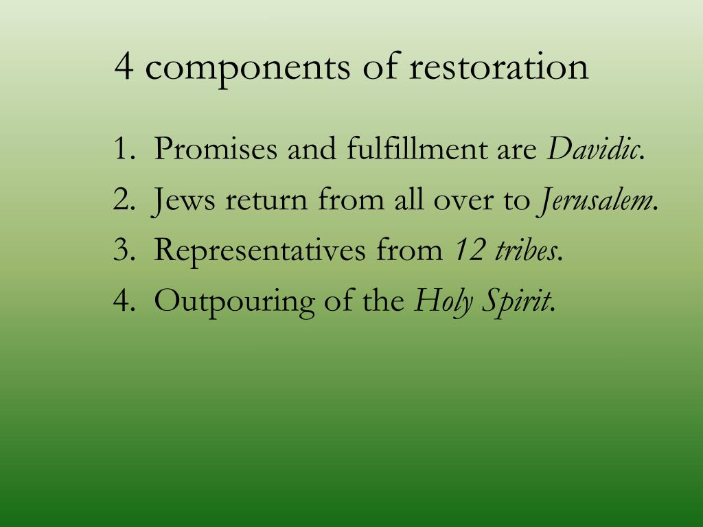 PPT - The Restoration of God’s People: Preaching from Acts of Apostles ...