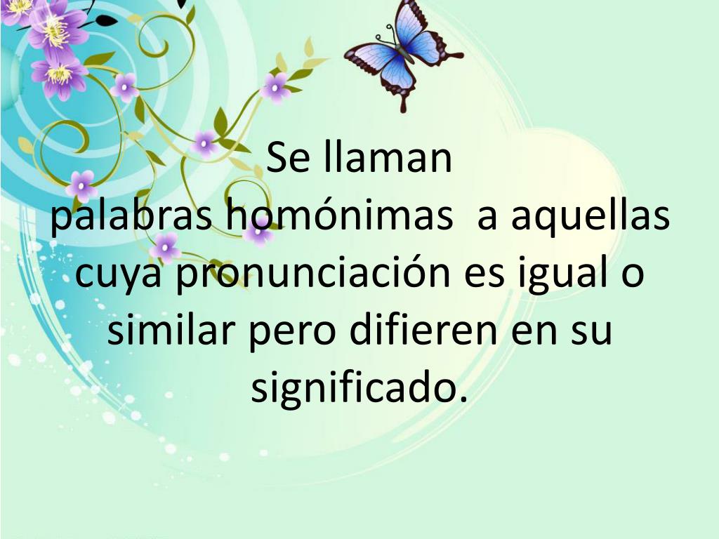 PPT - Lista de palabras homónimas PowerPoint Presentation, free ...