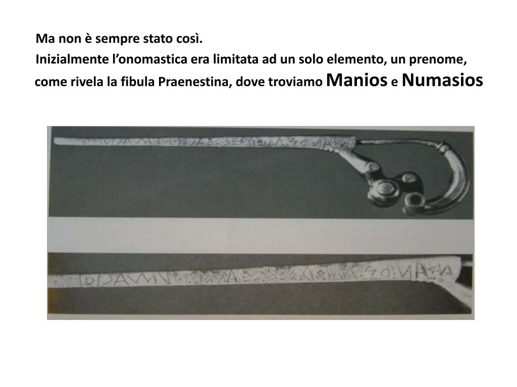 PPT - Cenni sull’onomastica presso i Romani PowerPoint Presentation ...