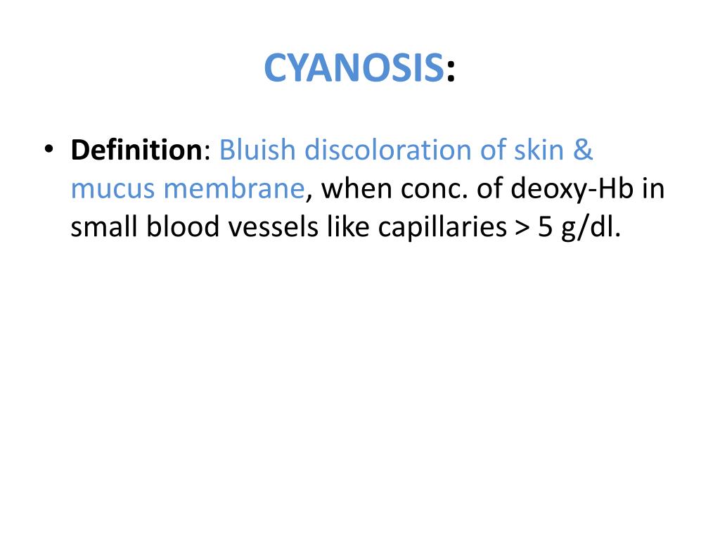 PPT - Hypoxia: types & effects, Cyanosis, Hypercapnia , Dyspnea ...