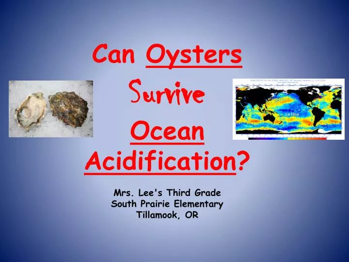 PPT - Question : Can Oysters Survive Ocean Acidification ? PowerPoint ...