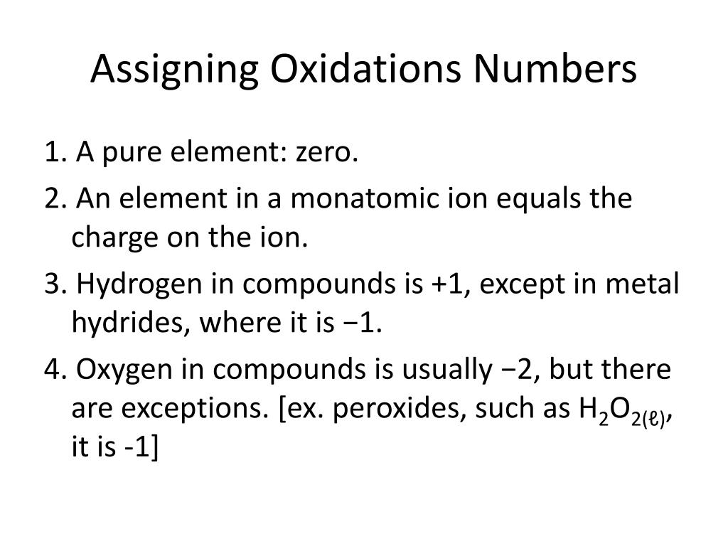 PPT - Oxidation Numbers PowerPoint Presentation, free download - ID:1951364