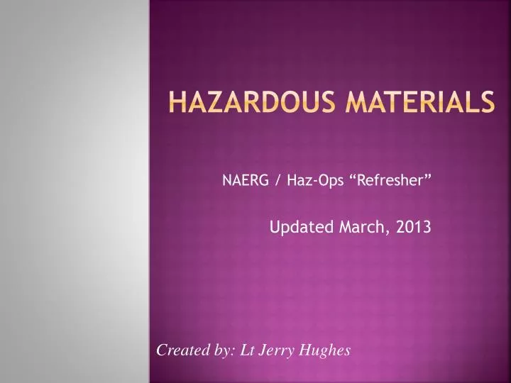 PPT - HAZARDOUS MATERIALS PowerPoint Presentation, free download - ID:1951791
