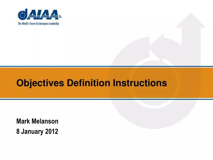 PPT - Objectives Definition Instructions PowerPoint Presentation, free ...