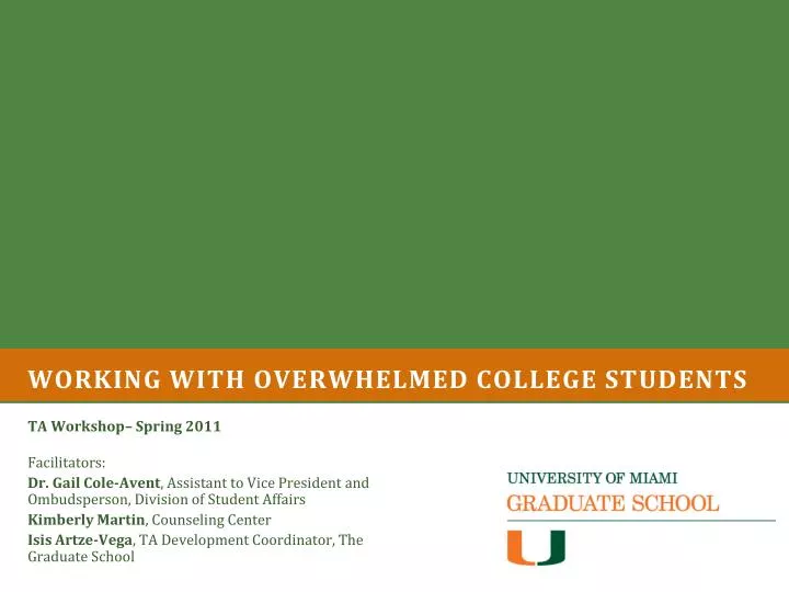 PPT - Working with overwhelmed college students PowerPoint Presentation ...