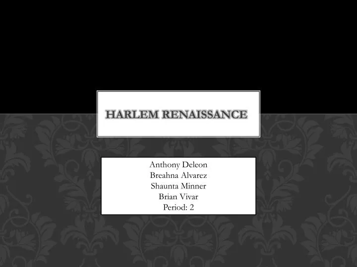 PPT - Harlem Renaissance PowerPoint Presentation, free download - ID ...