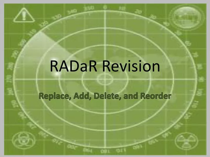 PPT - RADaR Revision PowerPoint Presentation, free download - ID:1952644