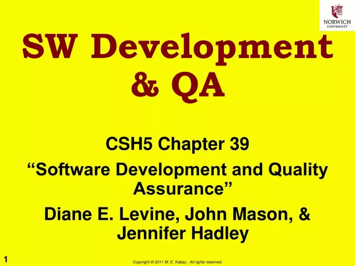 PPT - SW Development & QA PowerPoint Presentation, free download - ID ...