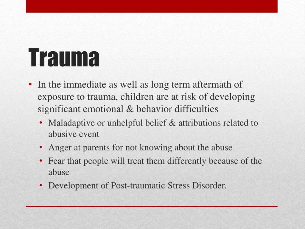 PPT - Trauma Focused Cognitive Behavior Therapy in Treating Sexually ...