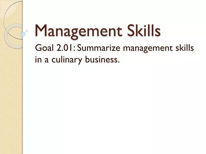 PPT - Management Skills PowerPoint Presentation, free download - ID:1953595
