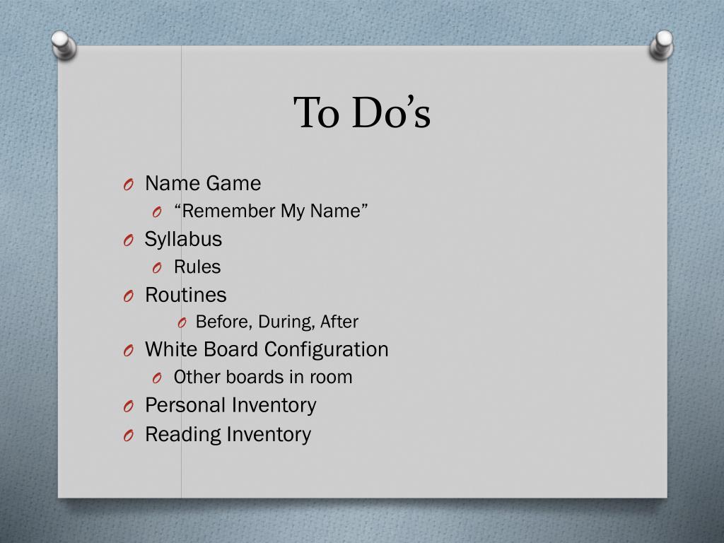 PPT - To Do’s PowerPoint Presentation, free download - ID:1954468