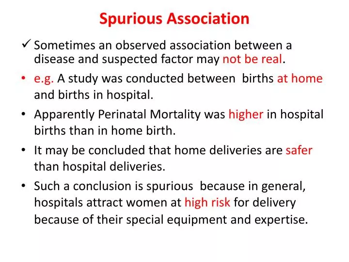 PPT - Spurious Association PowerPoint Presentation, free download - ID ...
