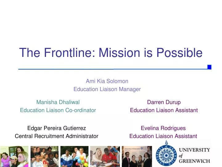 PPT - The Frontline: Mission is Possible PowerPoint Presentation, free ...