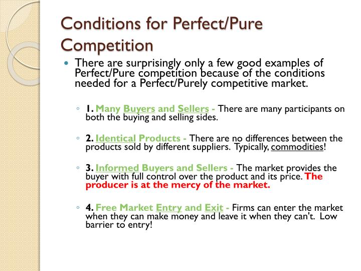 PPT - Pure/Perfect Competition PowerPoint Presentation - ID:1954921