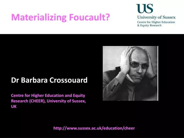 PPT - Materializing Foucault? PowerPoint Presentation, free download ...