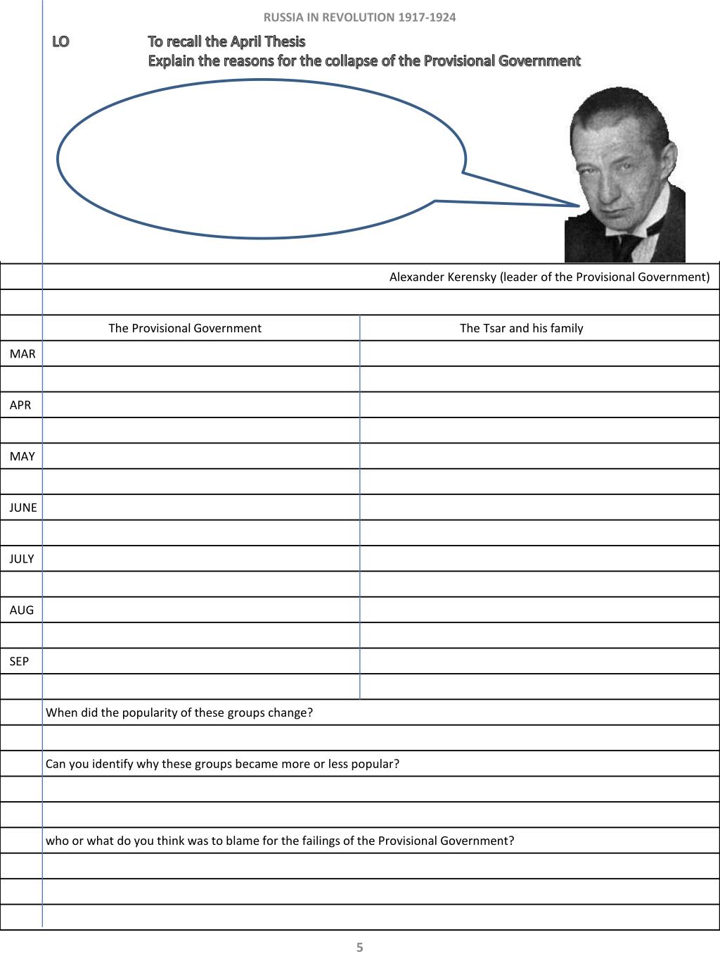 PPT - HIGHFIELD HISTORY GCSE WORKBOOK RUSSIA DEPTH STUDY: Russia in ...