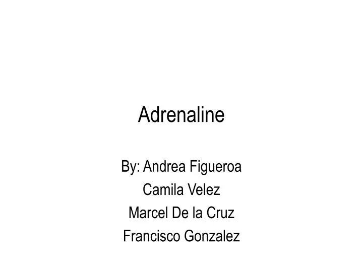 PPT - Adrenaline PowerPoint Presentation, free download - ID:1955275
