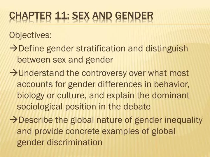Ppt Chapter 11 Sex And Gender Powerpoint Presentation Free Download