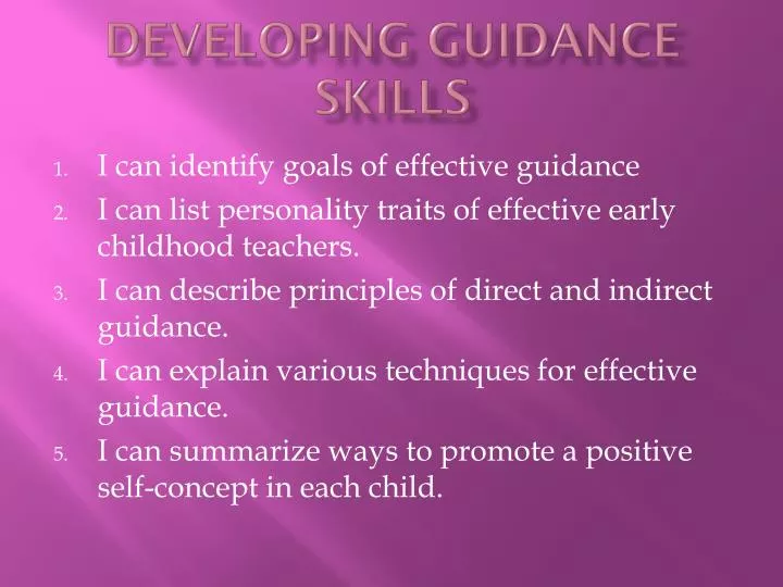 PPT - Developing Guidance Skills PowerPoint Presentation, free download ...