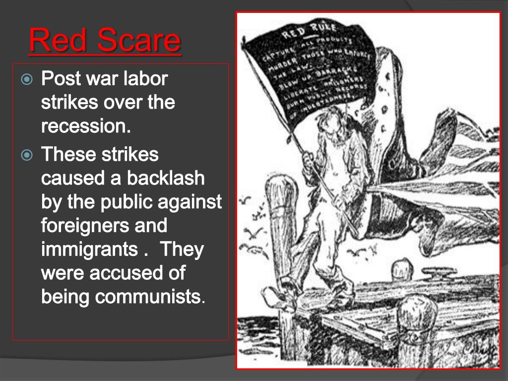 PPT - Labor Unrest Red Scare Booming Economy Prohibition Great ...
