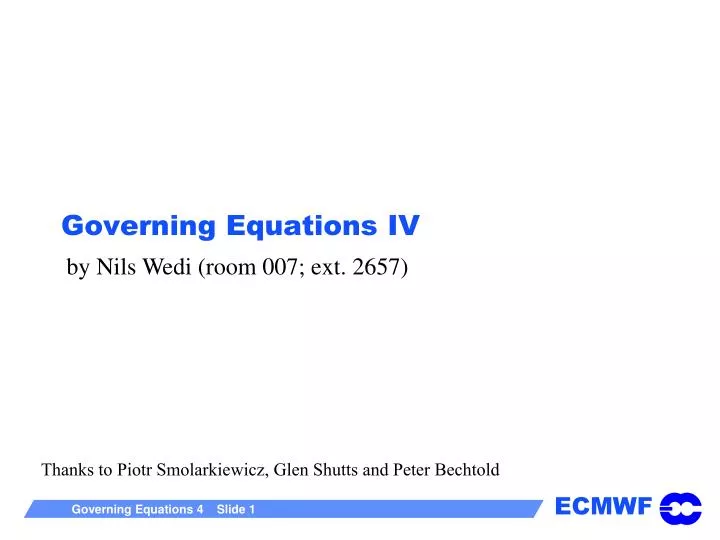 PPT - Governing Equations IV PowerPoint Presentation, free download ...