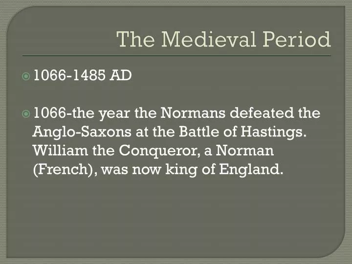 PPT - The Medieval Period PowerPoint Presentation, free download - ID ...