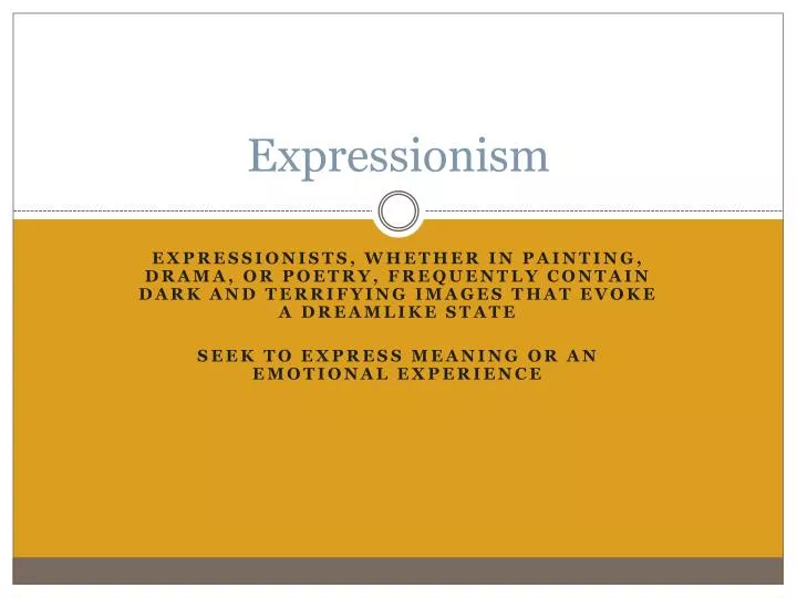 PPT - Expressionism PowerPoint Presentation, free download - ID:1956985