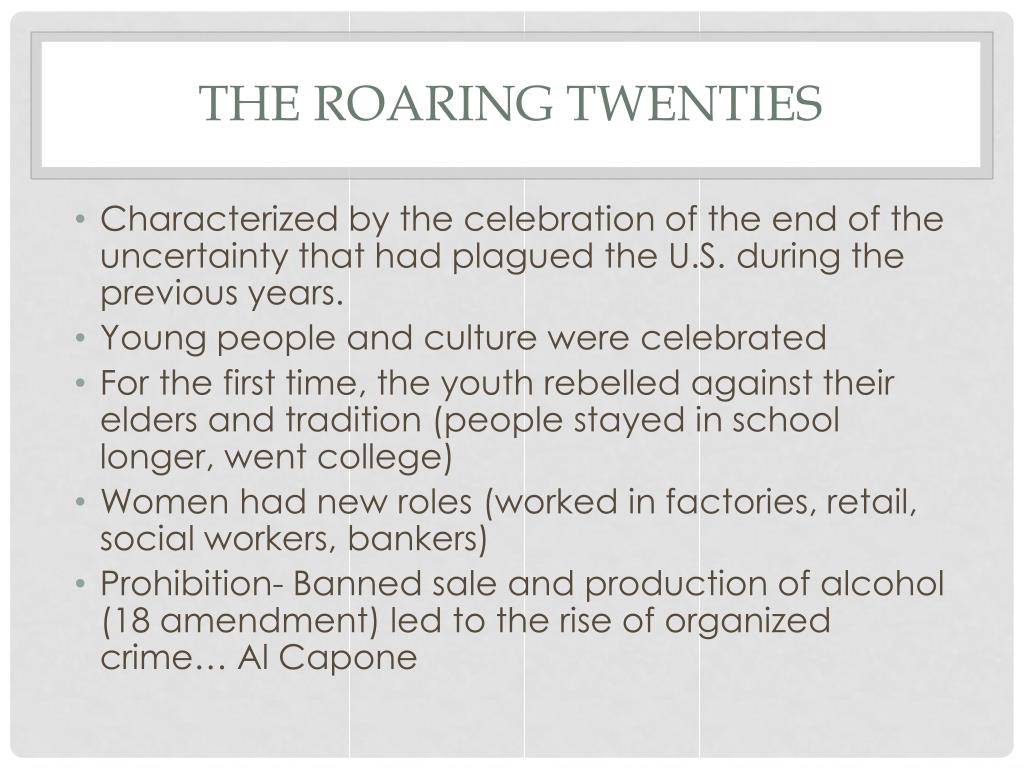PPT - America 1920-1941: Rise, Fall, and Global Impact PowerPoint ...