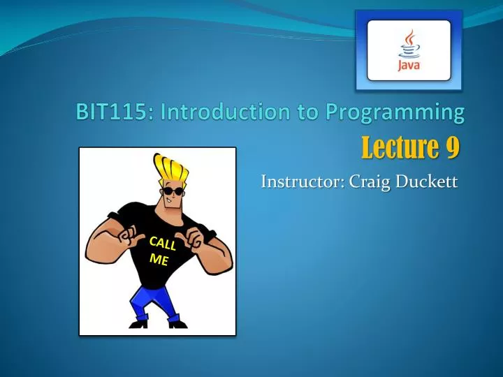 PPT - BIT115: Introduction to Programming PowerPoint Presentation, free download - ID:1957162