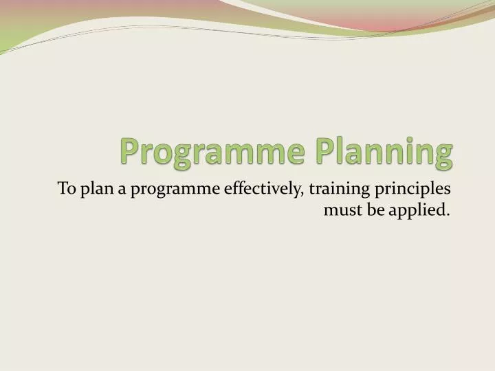PPT - Programme Planning PowerPoint Presentation, free download - ID ...