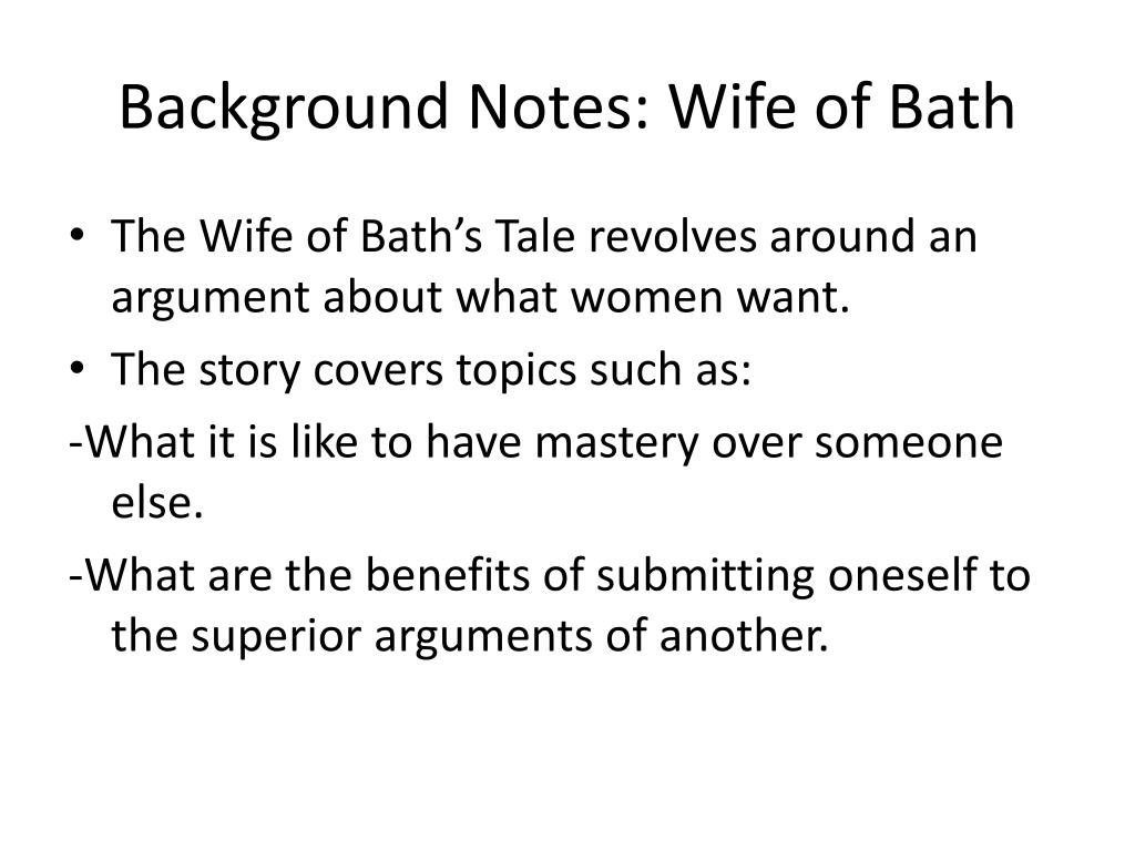 PPT - Wife of Bath Canterbury Tales Geoffrey Chaucer PowerPoint ...