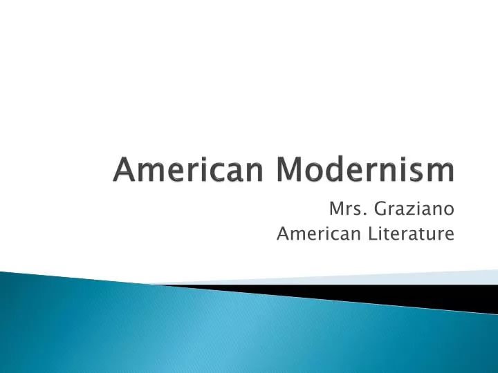 PPT - American Modernism PowerPoint Presentation, free download - ID ...