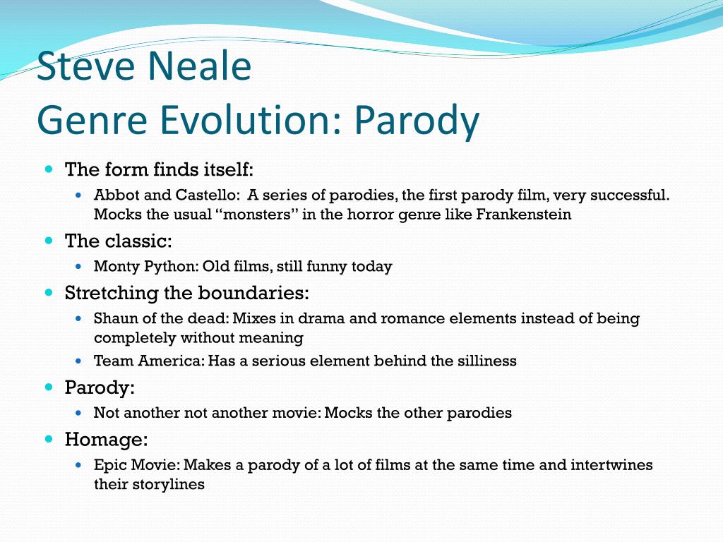 PPT - Parody Film Genre Research PowerPoint Presentation, free download ...