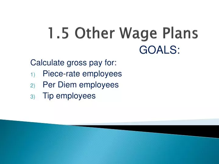 PPT - 1.5 Other Wage Plans PowerPoint Presentation, free download - ID ...