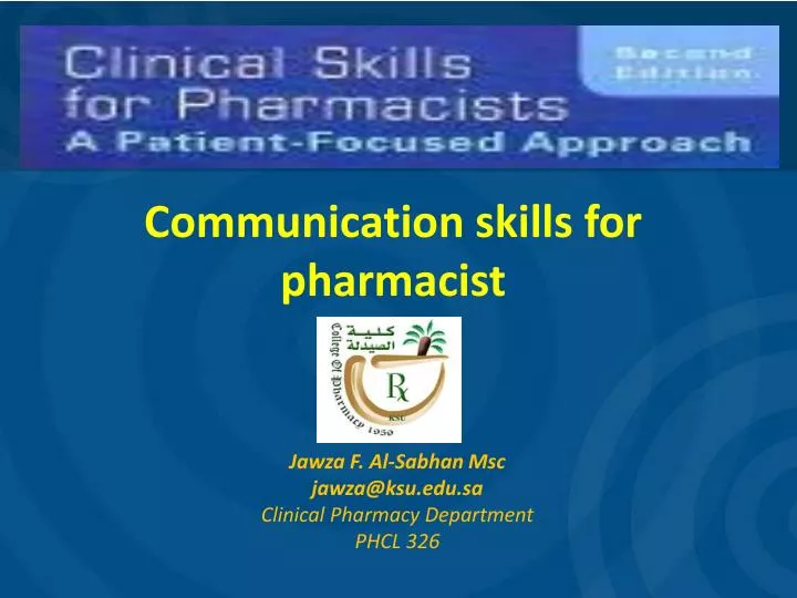 PPT - Communication skills for pharmacist PowerPoint Presentation, free ...