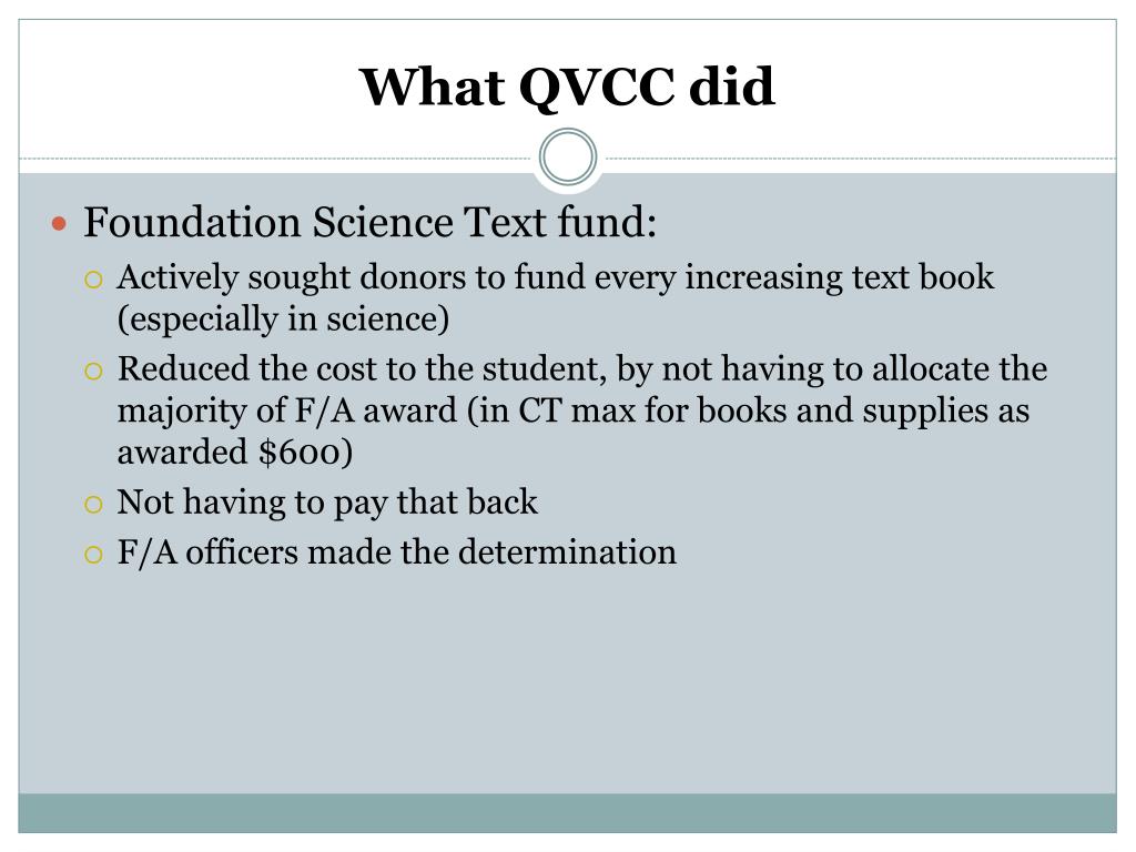 PPT - Financial Aid Solutions for a Debt-Free Education at QVCC ...