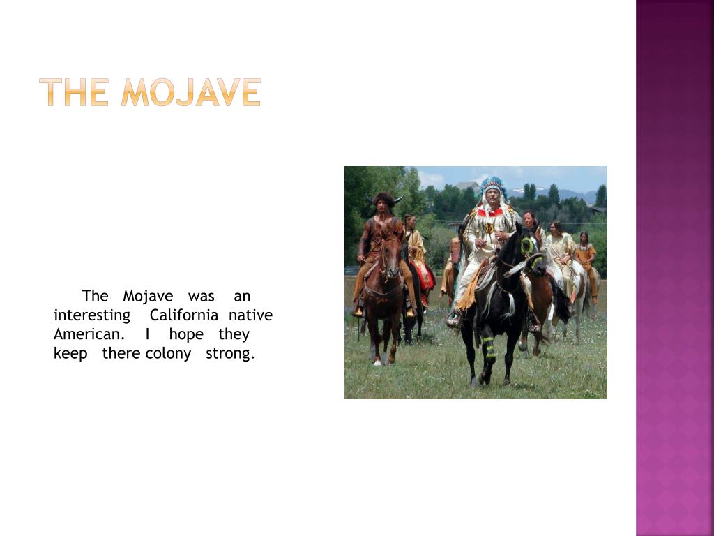 PPT - The M ojave Indians A California native American indian tribe ...