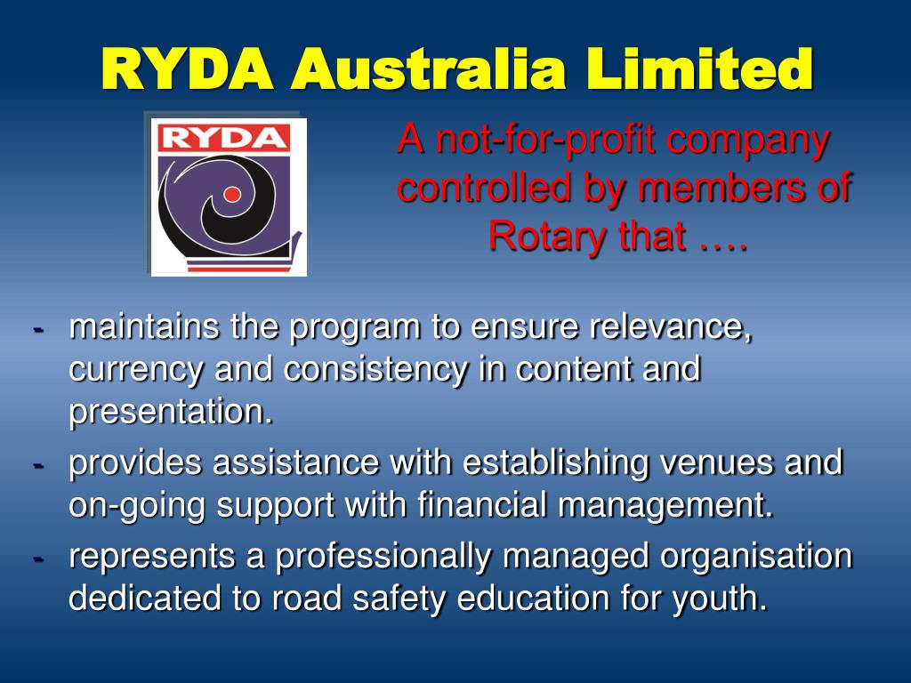 PPT - Rotary Clubs' RYDA Program: Empowering Young Drivers for Road ...