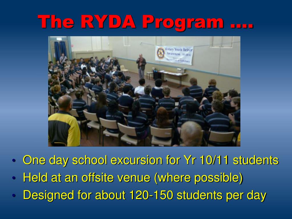 PPT - Rotary Clubs' RYDA Program: Empowering Young Drivers for Road ...
